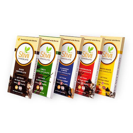 Stivii: Stevia Sweetened Dark Chocolates